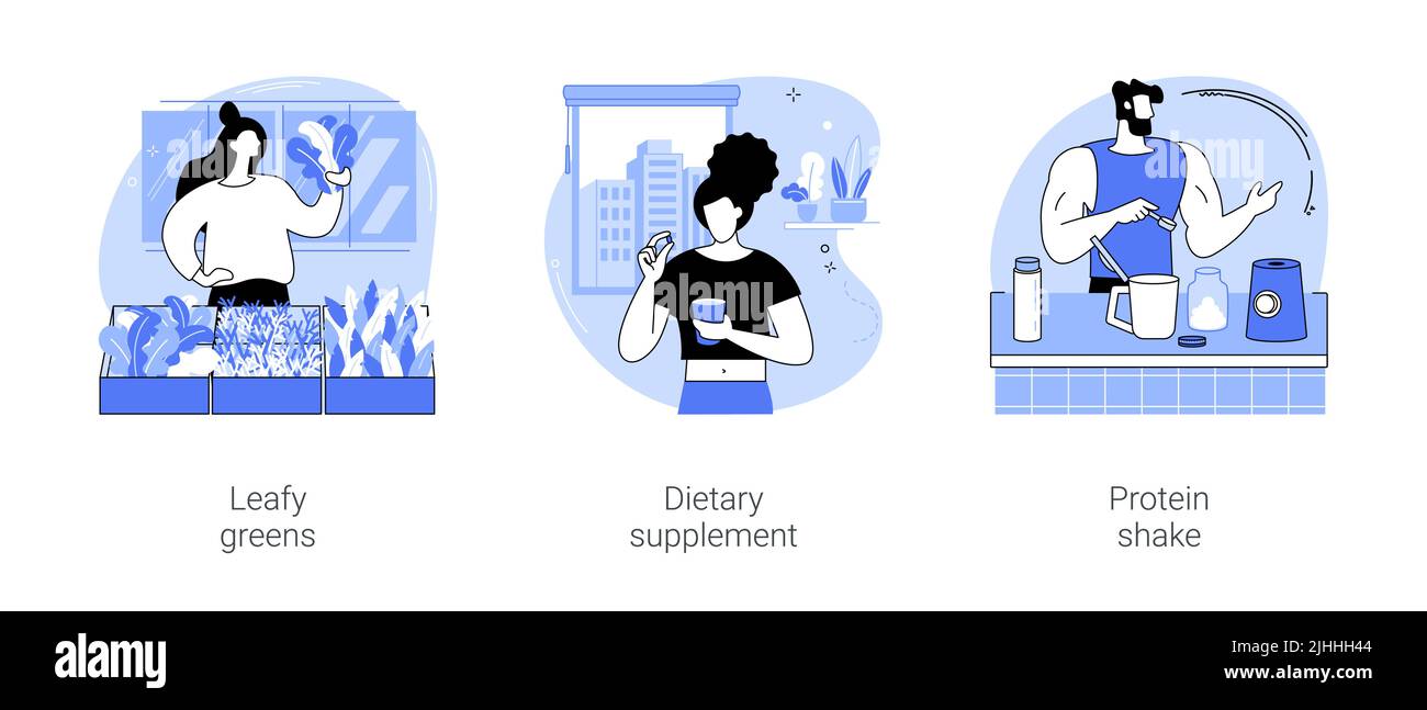 Nutrition supplements isolated cartoon vector illustrations se Stock ...