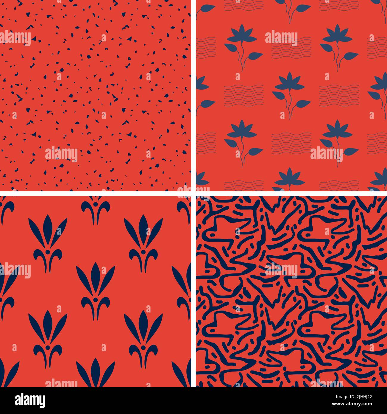 Seamless decorative vector patterns set Stock Vector Image & Art - Alamy
