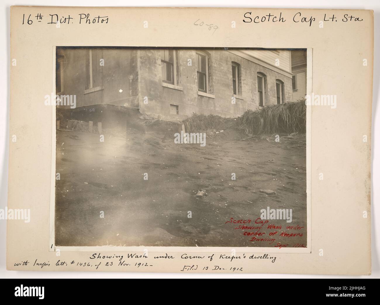 AK - Scotch Cap. Scotch Cap Light Station, Alaska. Showing wash under ...