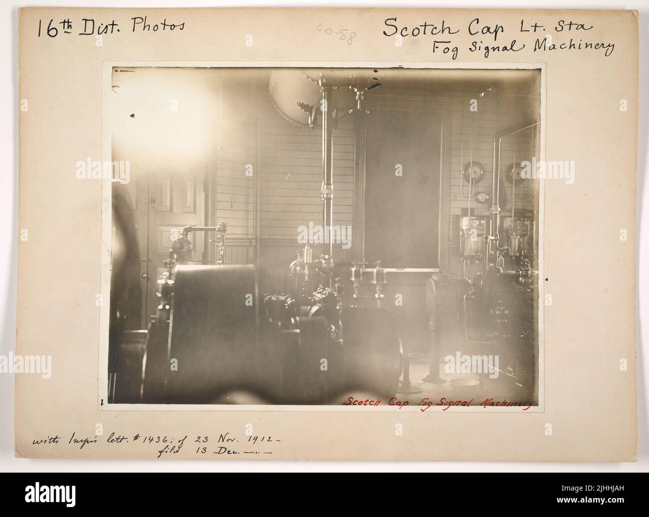 AK - Scotch Cap. Scotch Cap Light Station, Alaska. Fog signal machinery ...