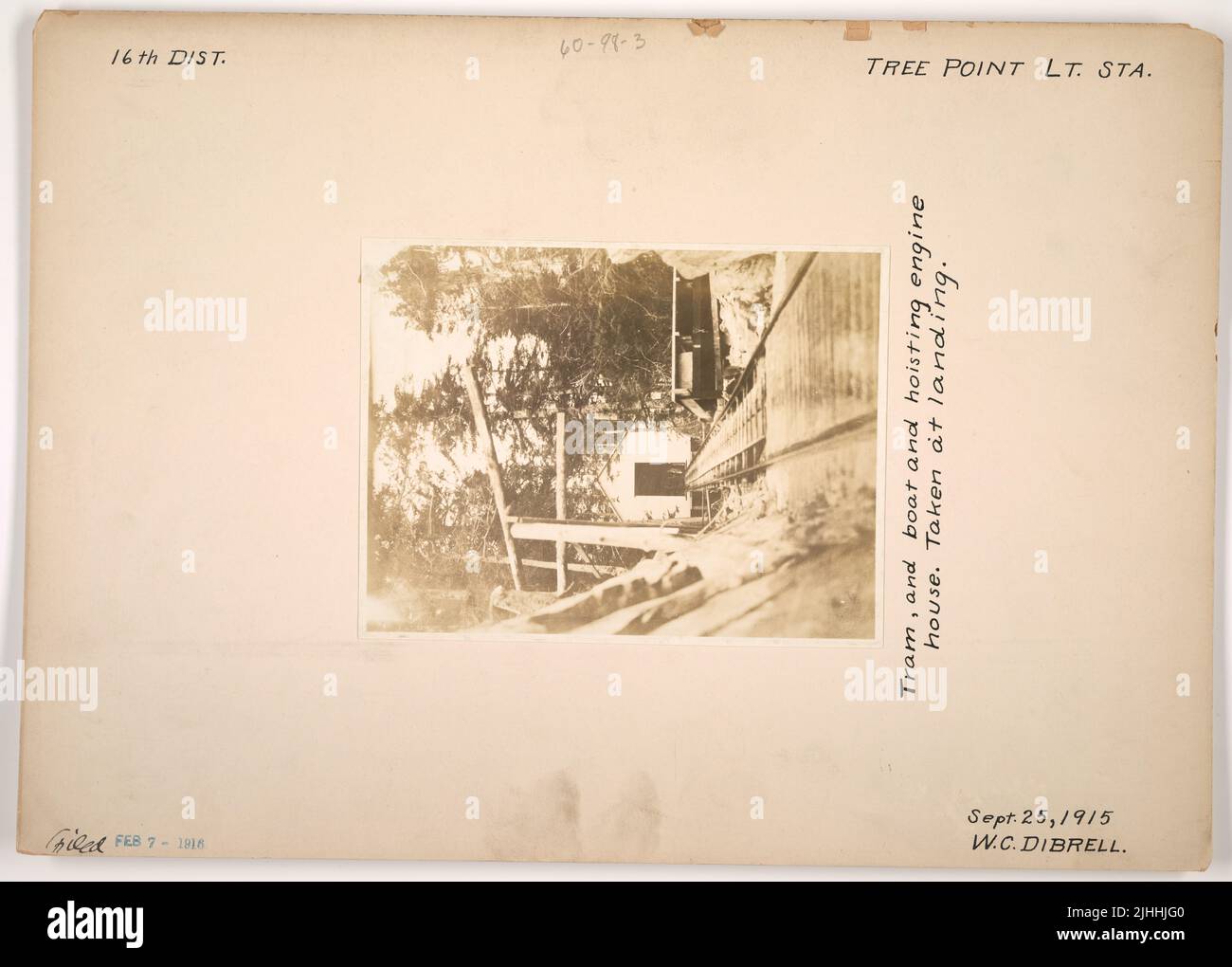 AK - Tree Point. Tree Point Light Station, Alaska. Tram, and boat and ...