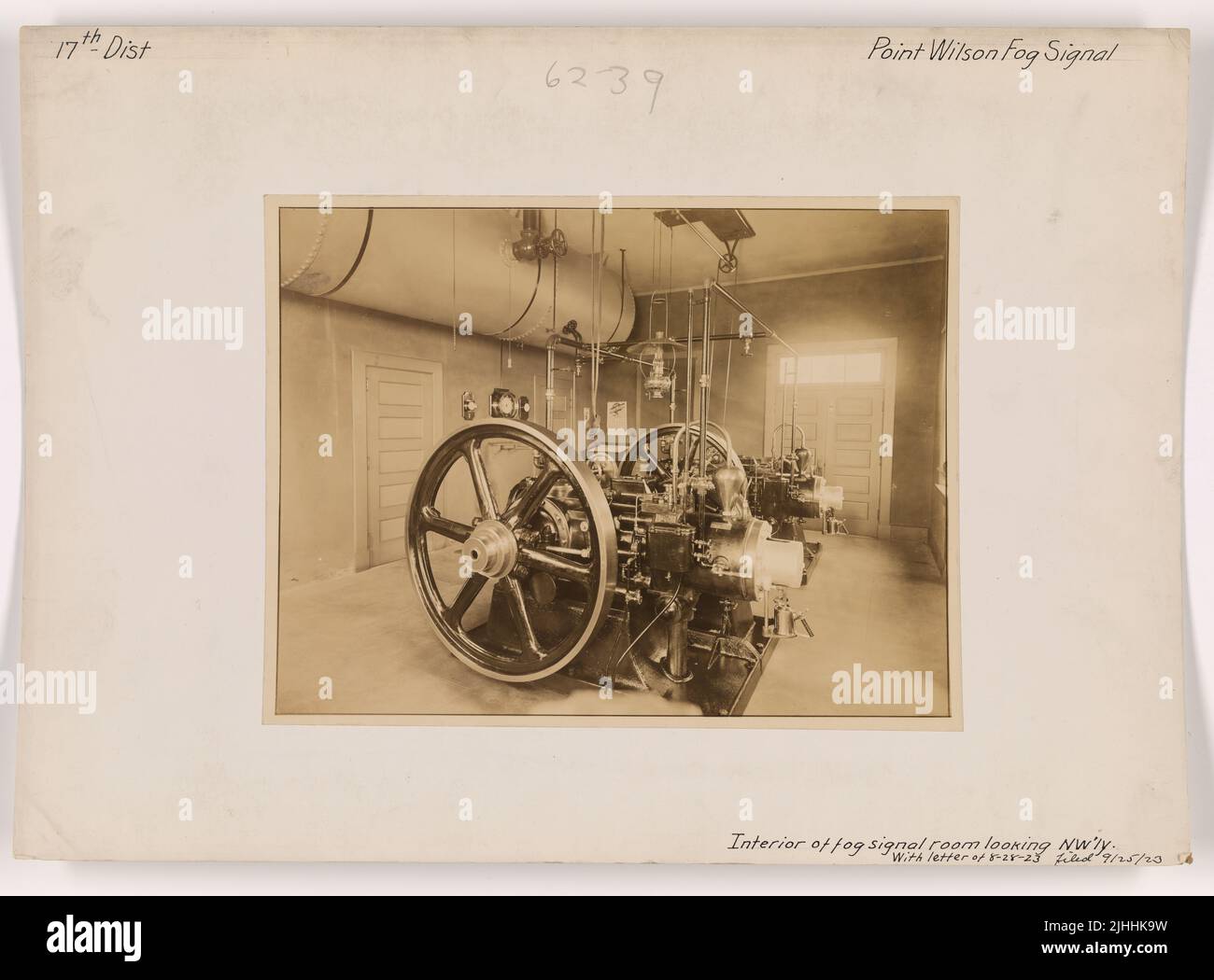 WA - Point Wilson. Point Wilson Fog Signal, Washington. Interior of fog ...