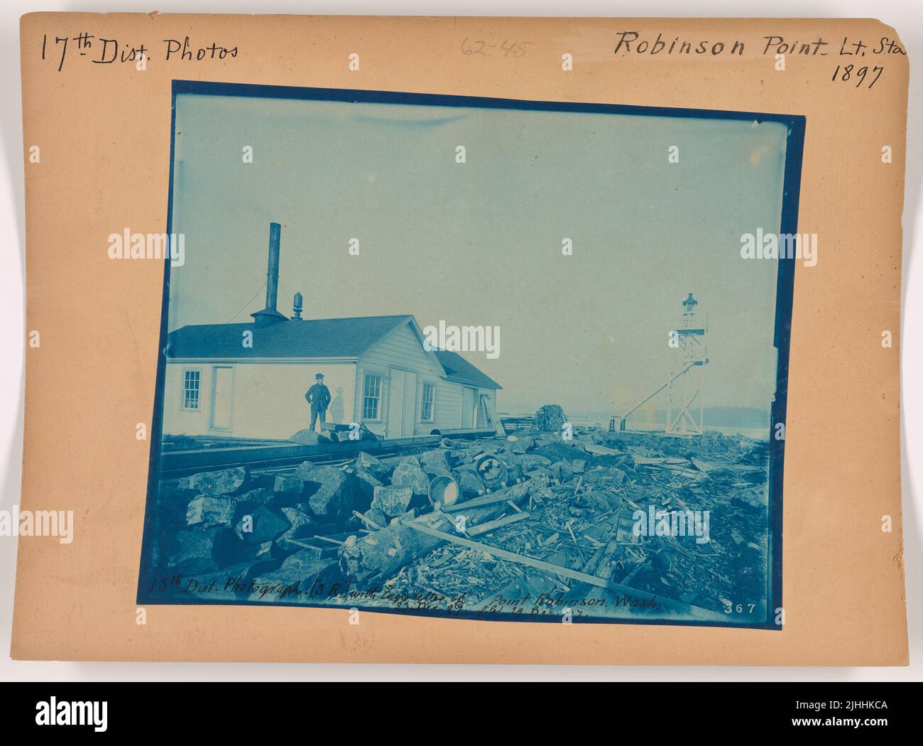 WA - Robinson Point. Robinson Point Light Station, Washington Stock ...