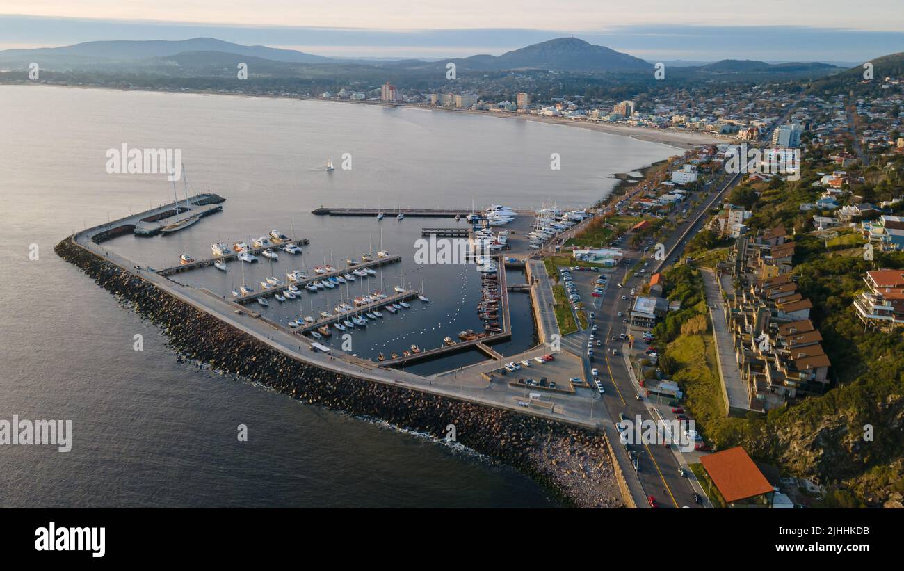 Aerial view of the Port of Piriápolis, Uruguay Stock Photo - Alamy
