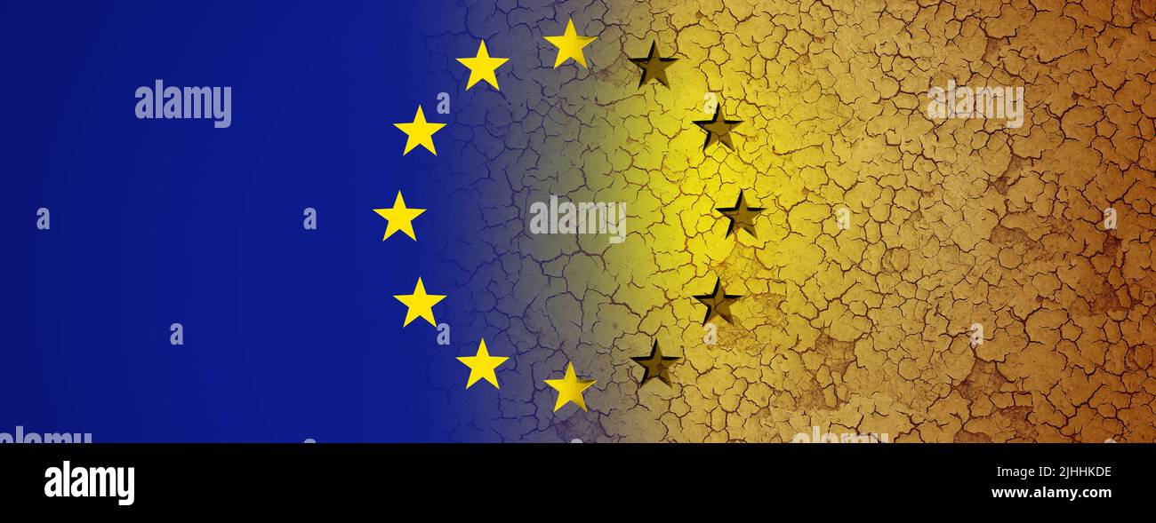 Europe Heat Wave or European heatwave and EU hot weather with soaring ...