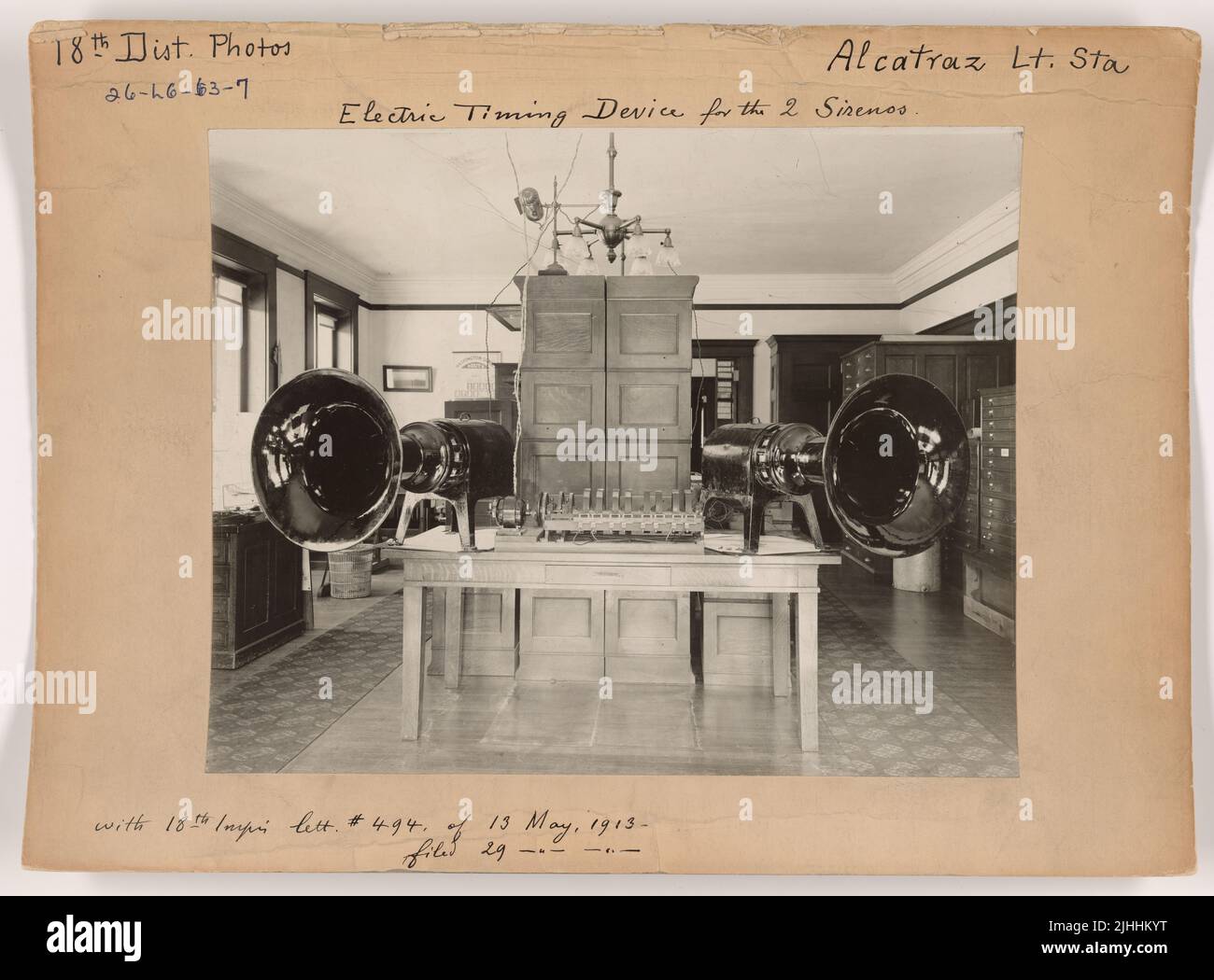 CA - Alcatraz. Alcatraz Light Station, California. Electric timing ...