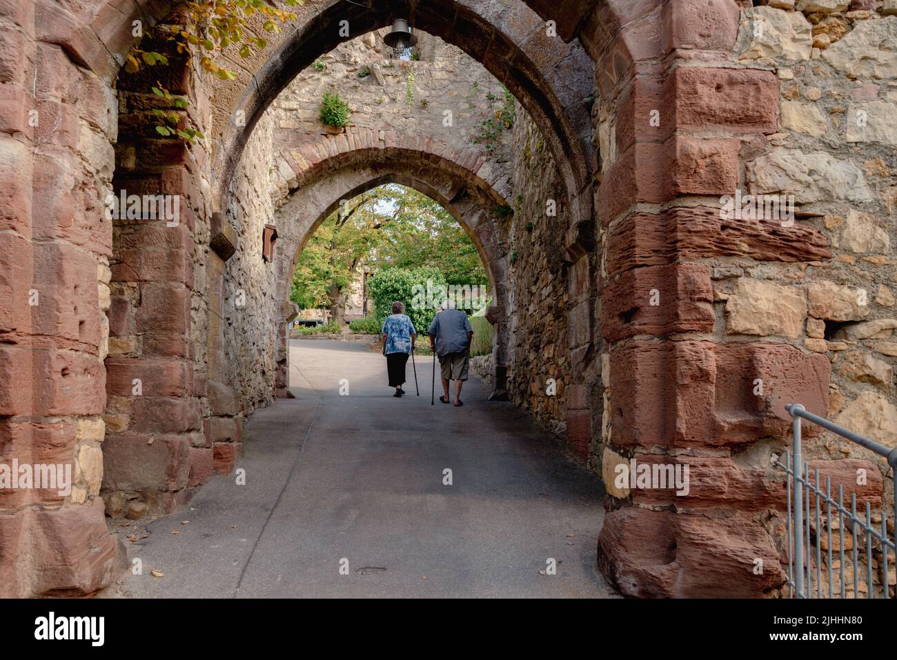 Old gate of the Roetteln Castle in Loerrach, Germany Stock Photo - Alamy