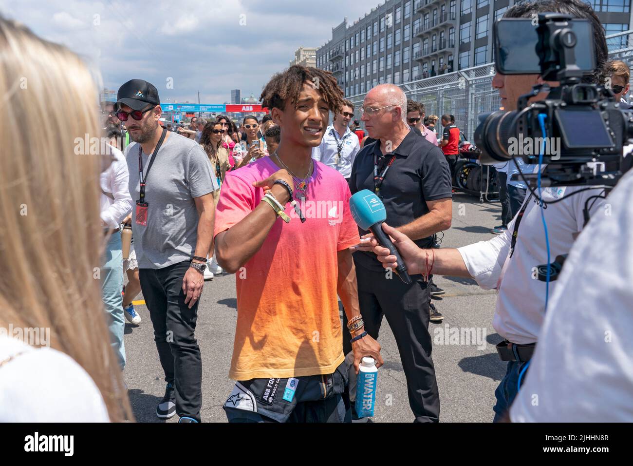 NEW YORK, NY - JULY 17: Actor Jaden Smith seen walking the grid before ...