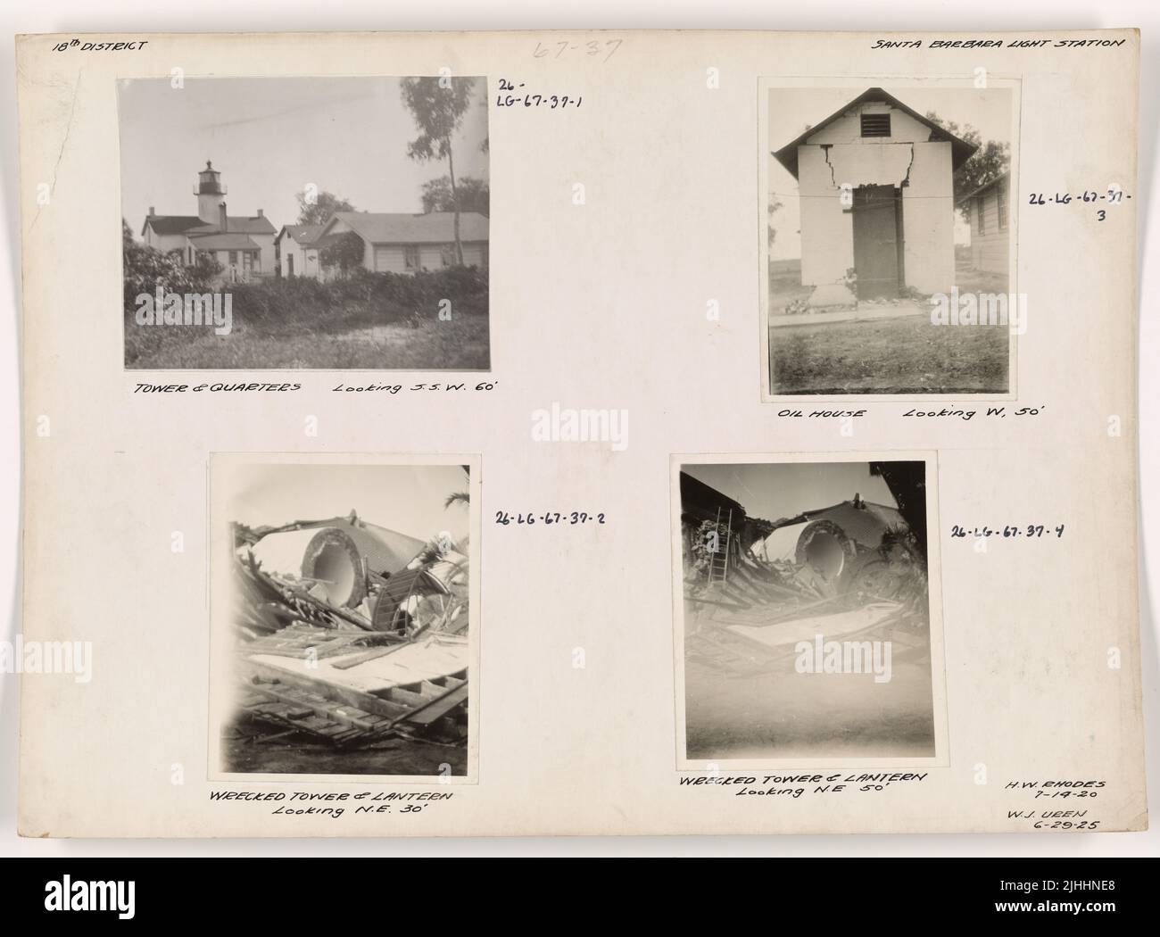 CA - Santa Barbara. Santa Barbara Light Station, California. Wrecked ...