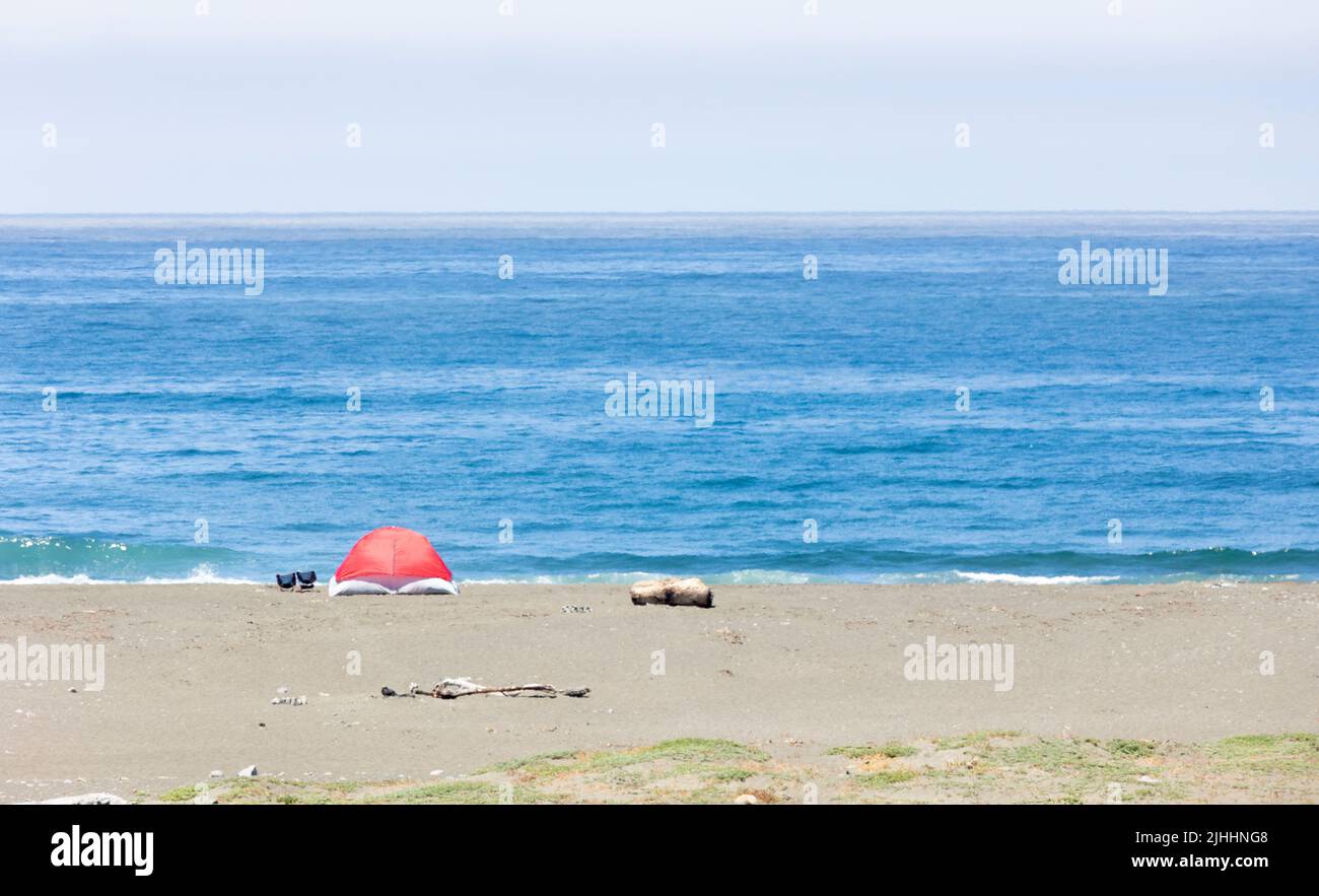 Red tent on beach near ragged point hi-res stock photography and images ...