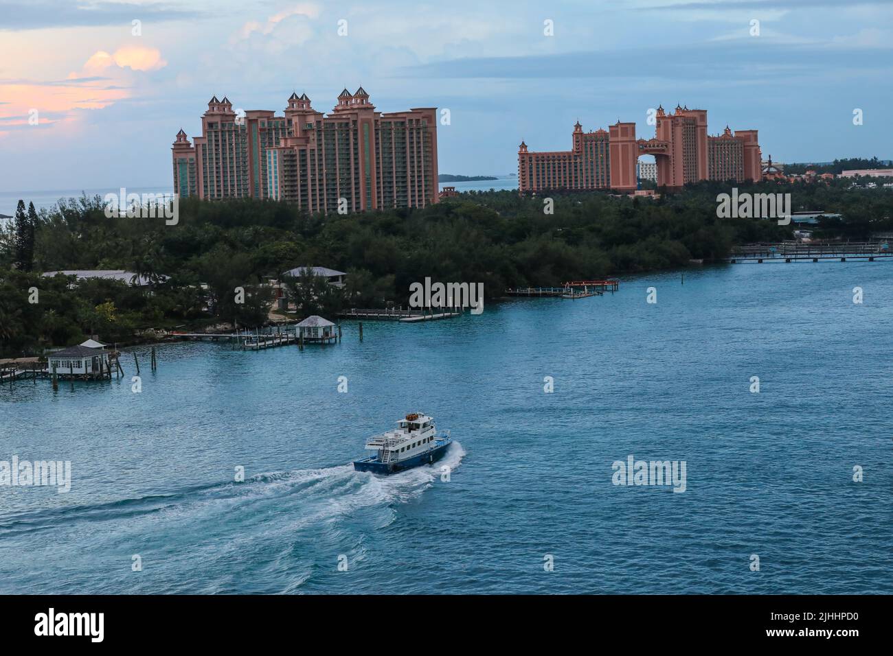 Royal Towers Hotel, Atlantis resort, Paradise Island, The Bahamas Stock ...