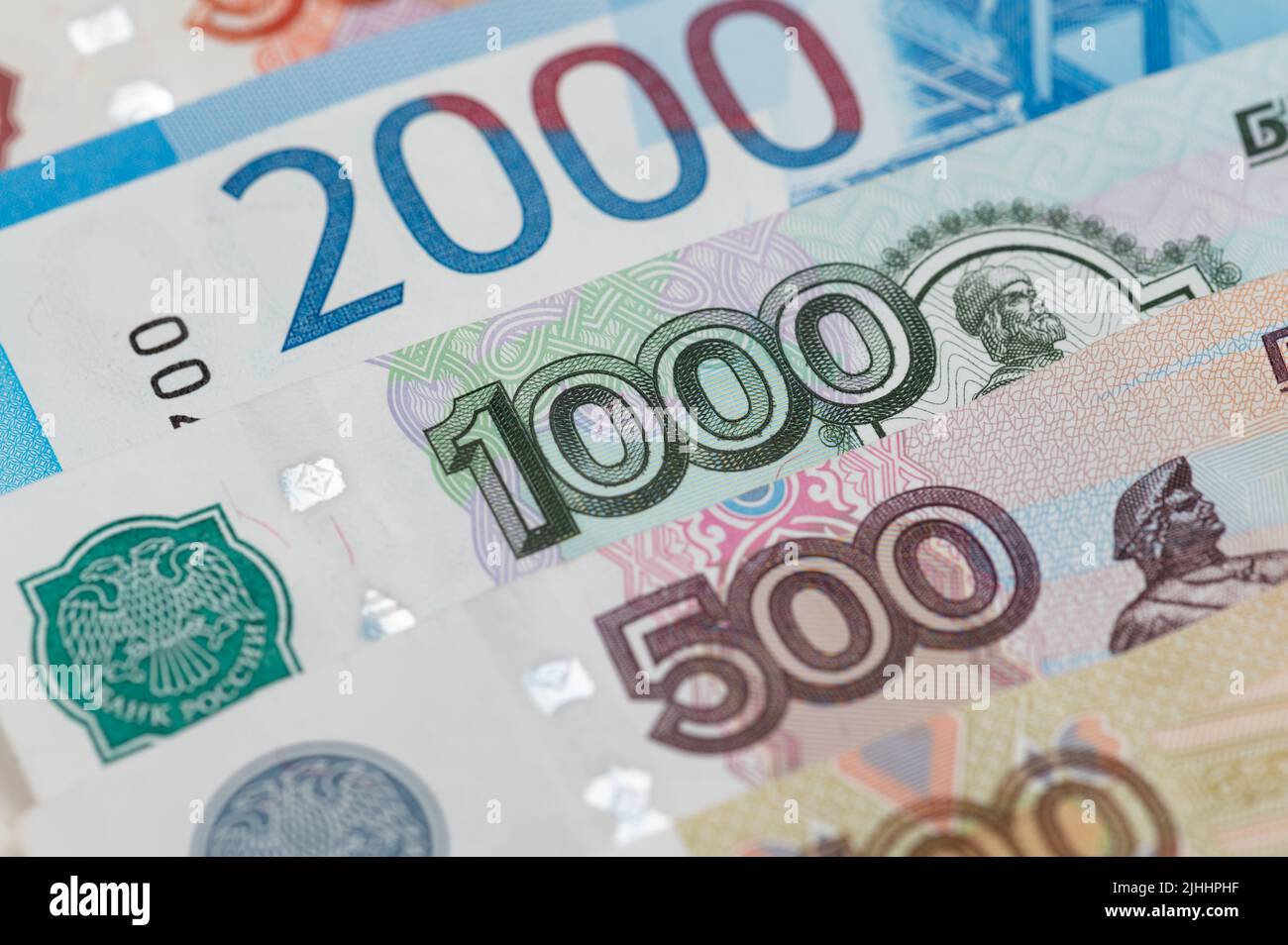 Russian rubles background. Money background and texture. Banknotes of ...