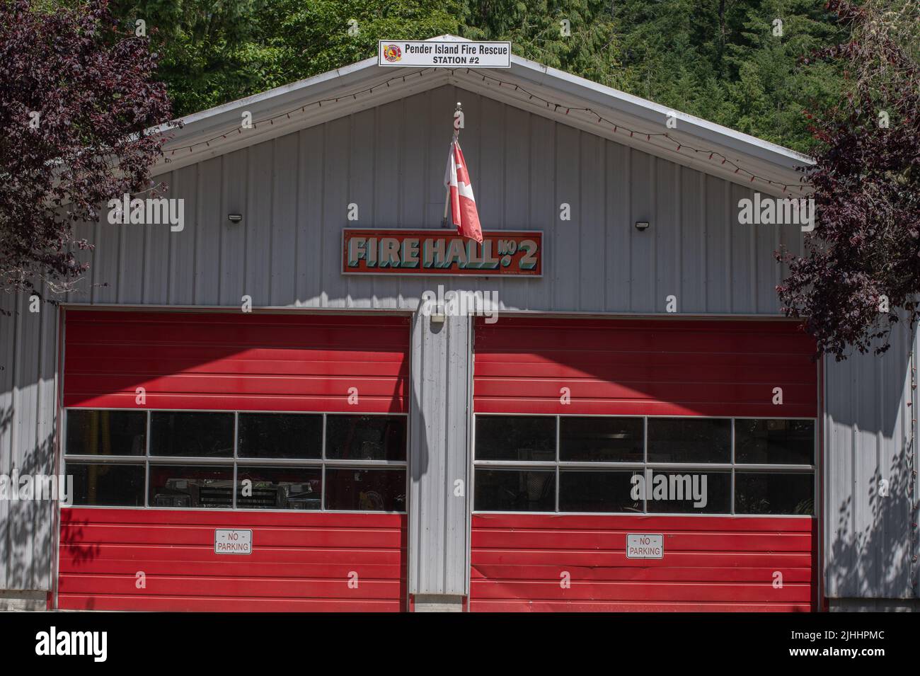 Firehall #2 at Magic Lake, North Pender Island Stock Photo - Alamy