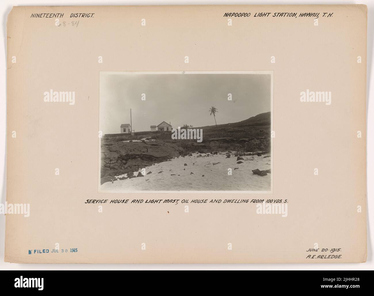 HI - Napoopoo. Napoopoo Light Station, Hawaii. Service house and light ...