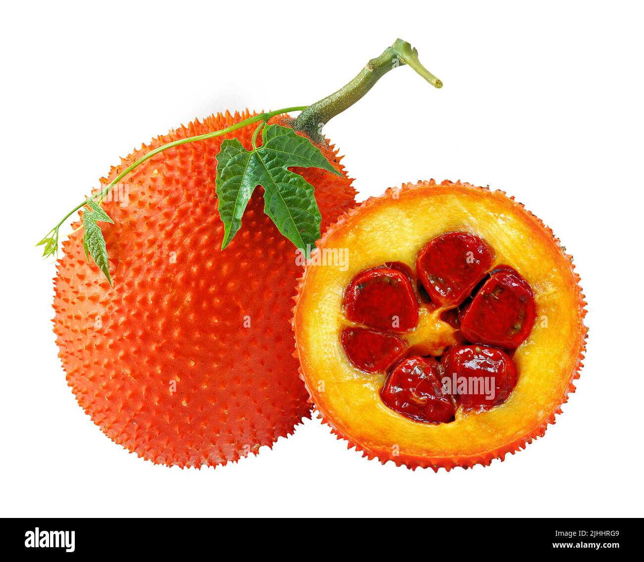 Gac fruit isolated on white background Stock Photo - Alamy