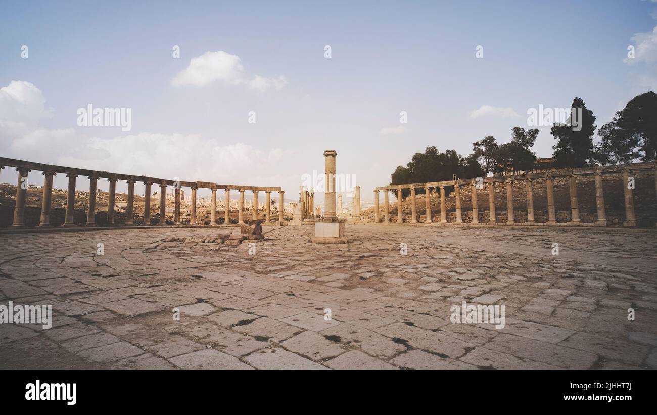 The square of South Tetrakionion located on Cardo Maximus street in the ...