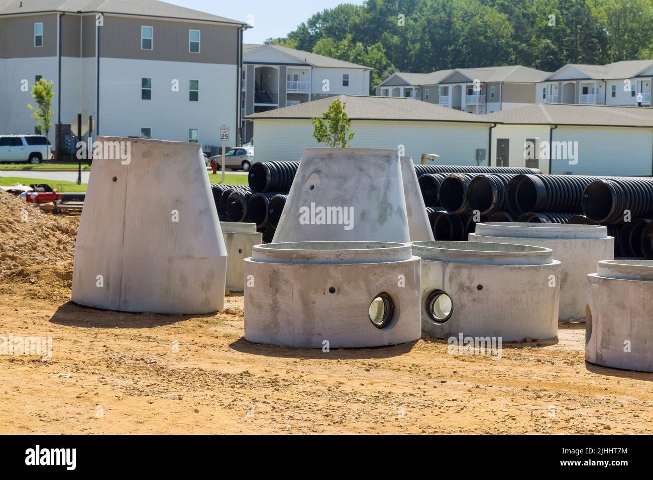 Concrete pipes to construct drainage systems on large cement drainage ...