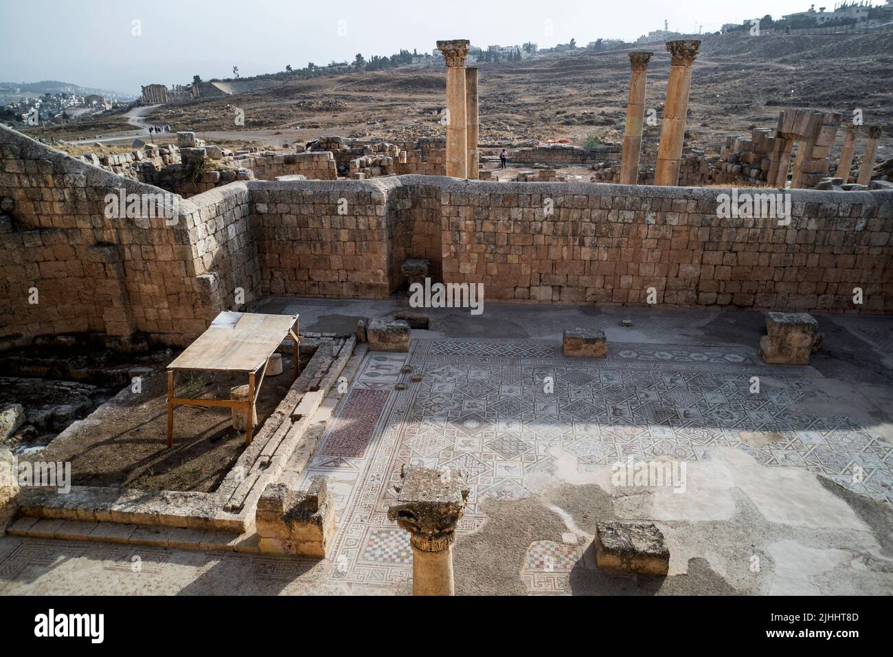 Jerash church mosaic hi-res stock photography and images - Alamy