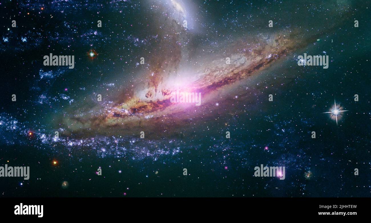 Stars and deep space in the sky. Galactic and nebula view. Elements of ...