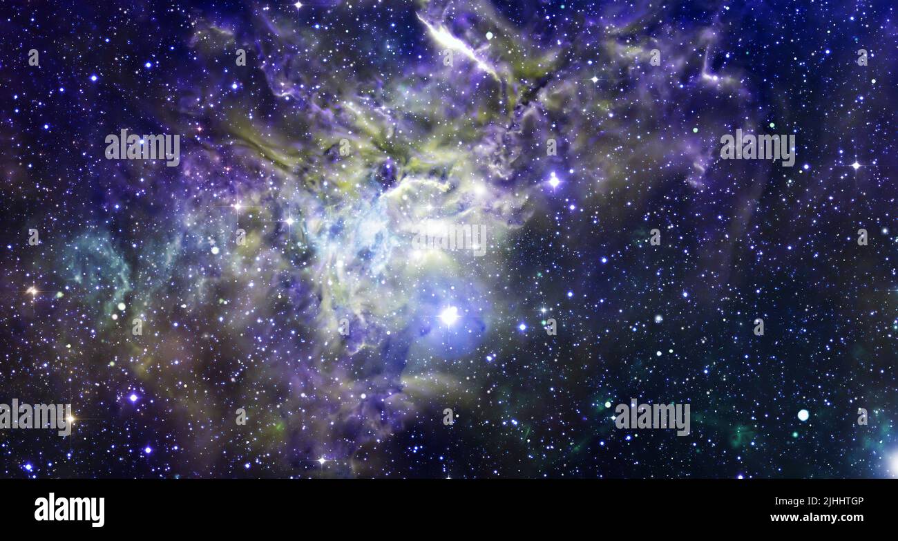 Stars and deep space in the sky. Galactic and nebula view. Elements of ...