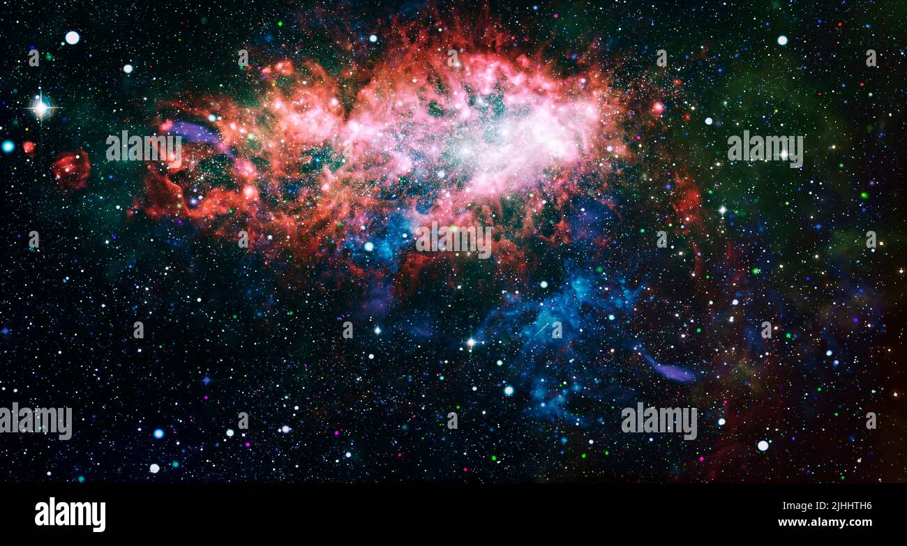 Stars and deep space in the sky. Galactic and nebula view. Elements of ...