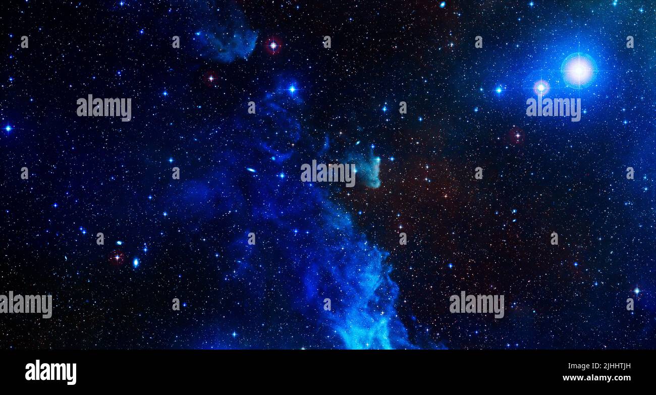 Stars and deep space in the sky. Galactic and nebula view. Elements of ...