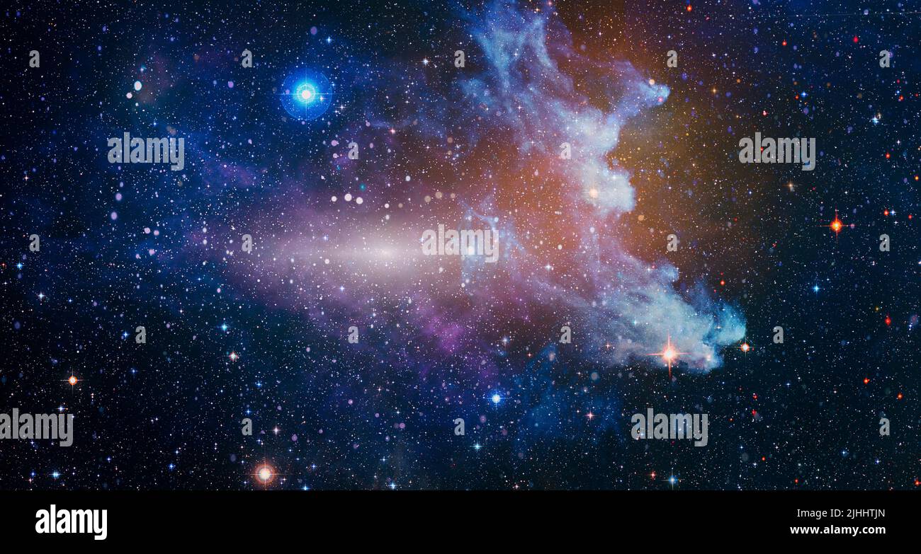 Stars and deep space in the sky. Galactic and nebula view. Elements of ...