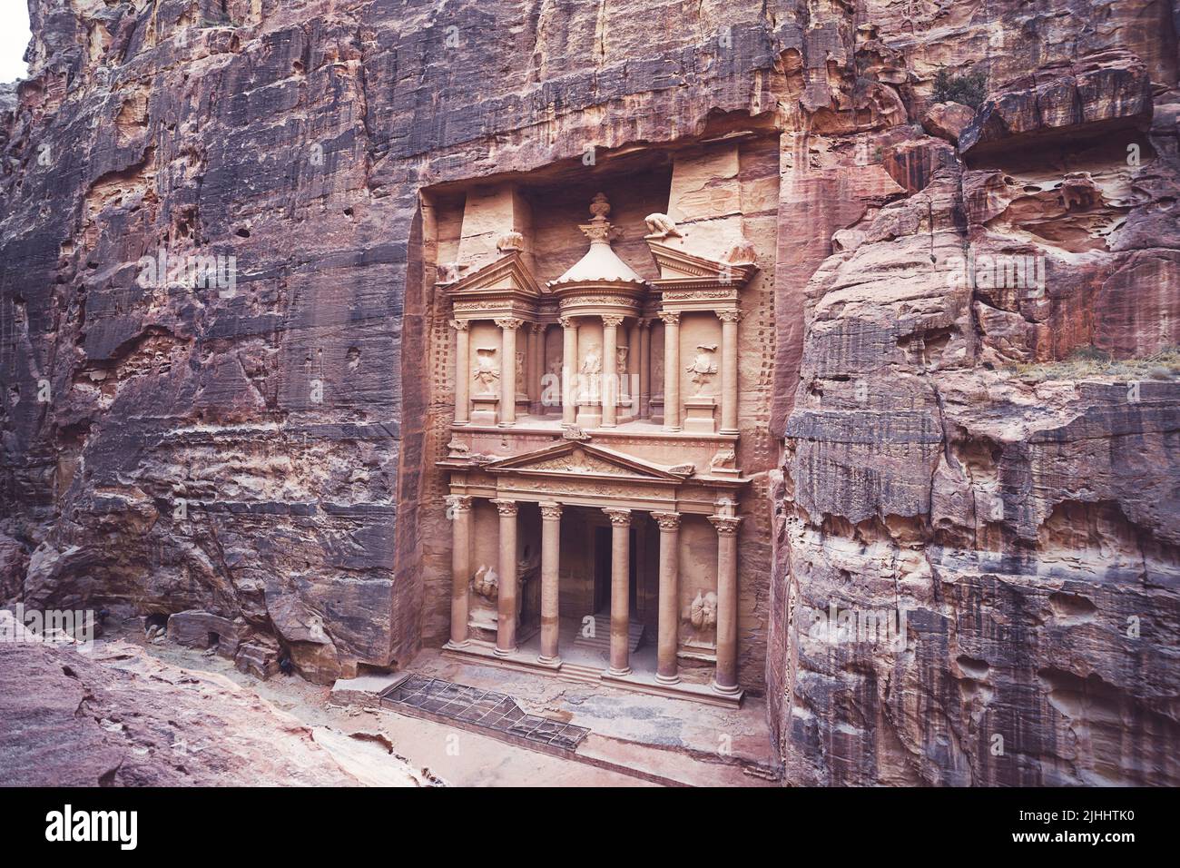 Al Khazna. The Treasury. Ancient city of Petra carved out of the rock ...