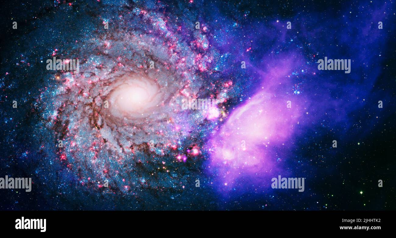 Deep space. Stars and far galaxies. Wallpaper background. Sci-fi space ...