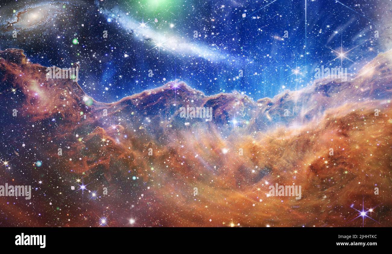 Galaxy and light. Planets, stars and galaxies in outer space showing ...