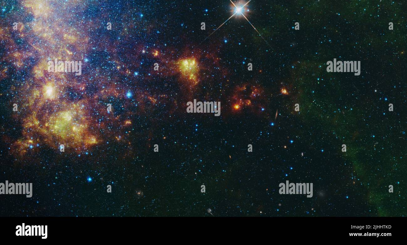 Deep space. Stars and far galaxies. Wallpaper background. Sci-fi space ...