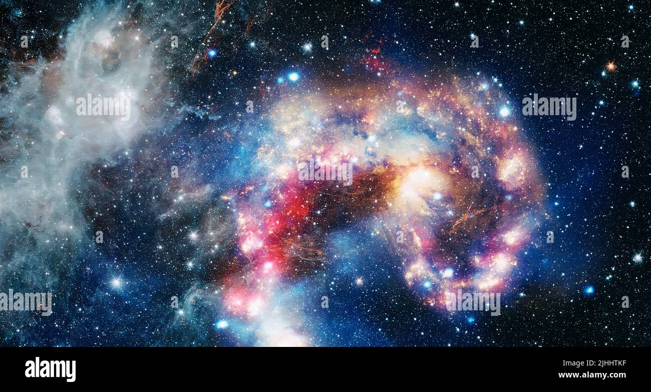 Galaxy and light. Planets, stars and galaxies in outer space showing ...