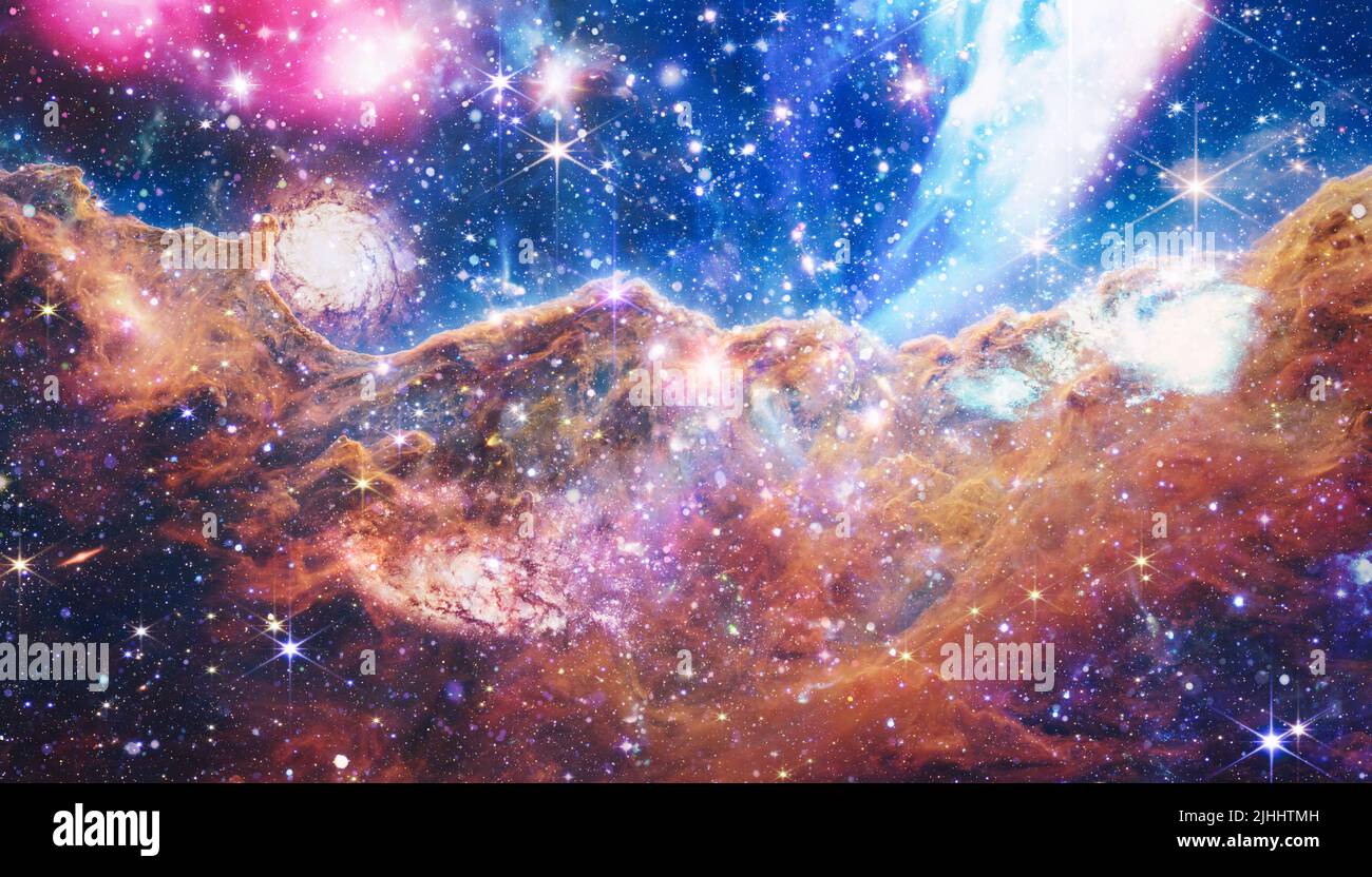 Galaxy and light. Planets, stars and galaxies in outer space showing ...