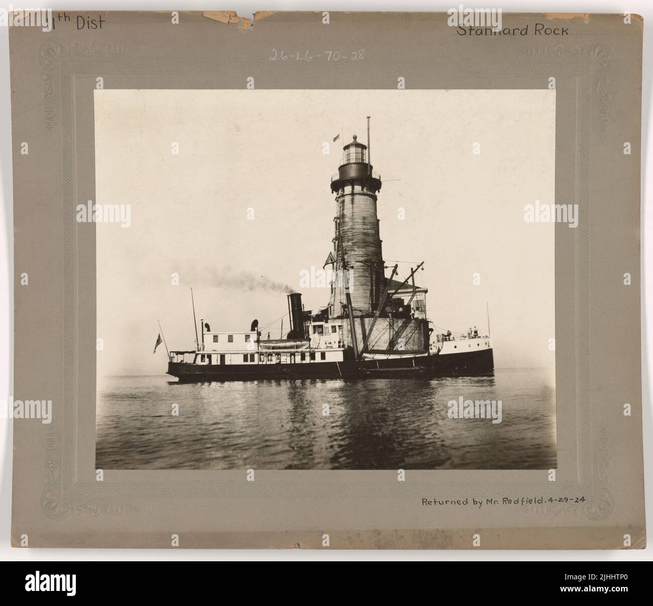 Misc - Stannard Rock. Stannard Rock Light Station, Michigan Stock Photo ...