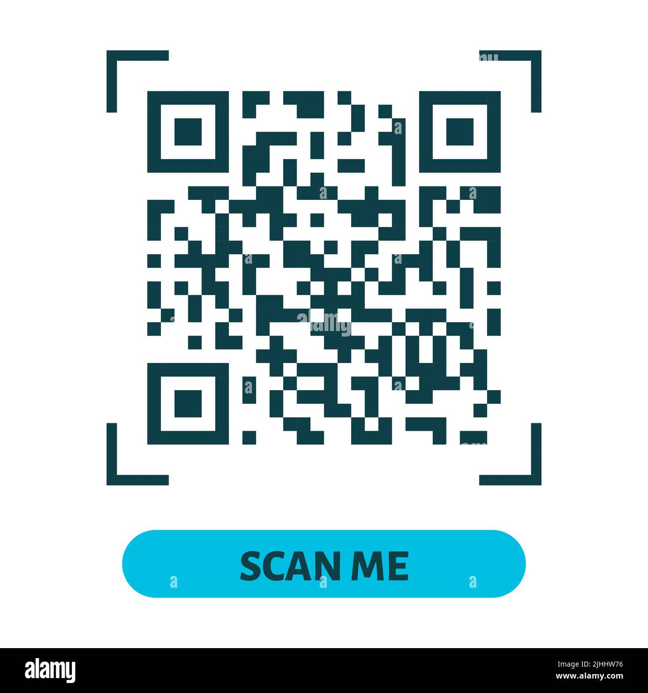 Scan me QR code design. QR code for payment, text transfer with scan me button. Vector ...