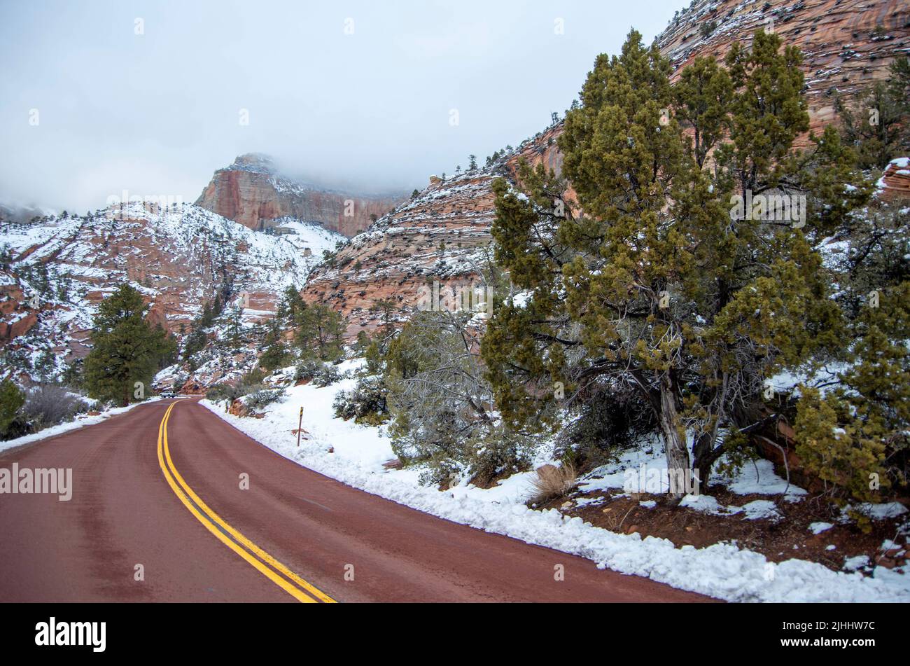 Zion National Park in Utah is filled with awe-inspired scenery Stock ...