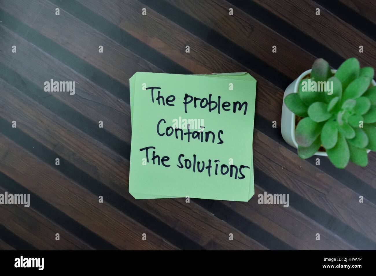 Concept of The Problem Contains The Solutions write on sticky notes ...