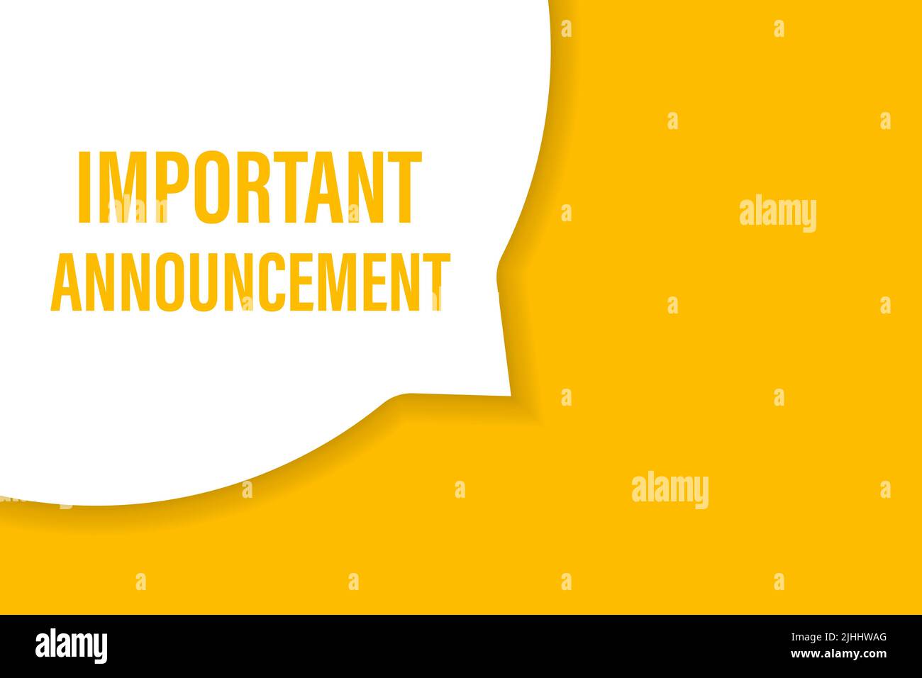 important announcement speech bubble banner vector with copy space for ...