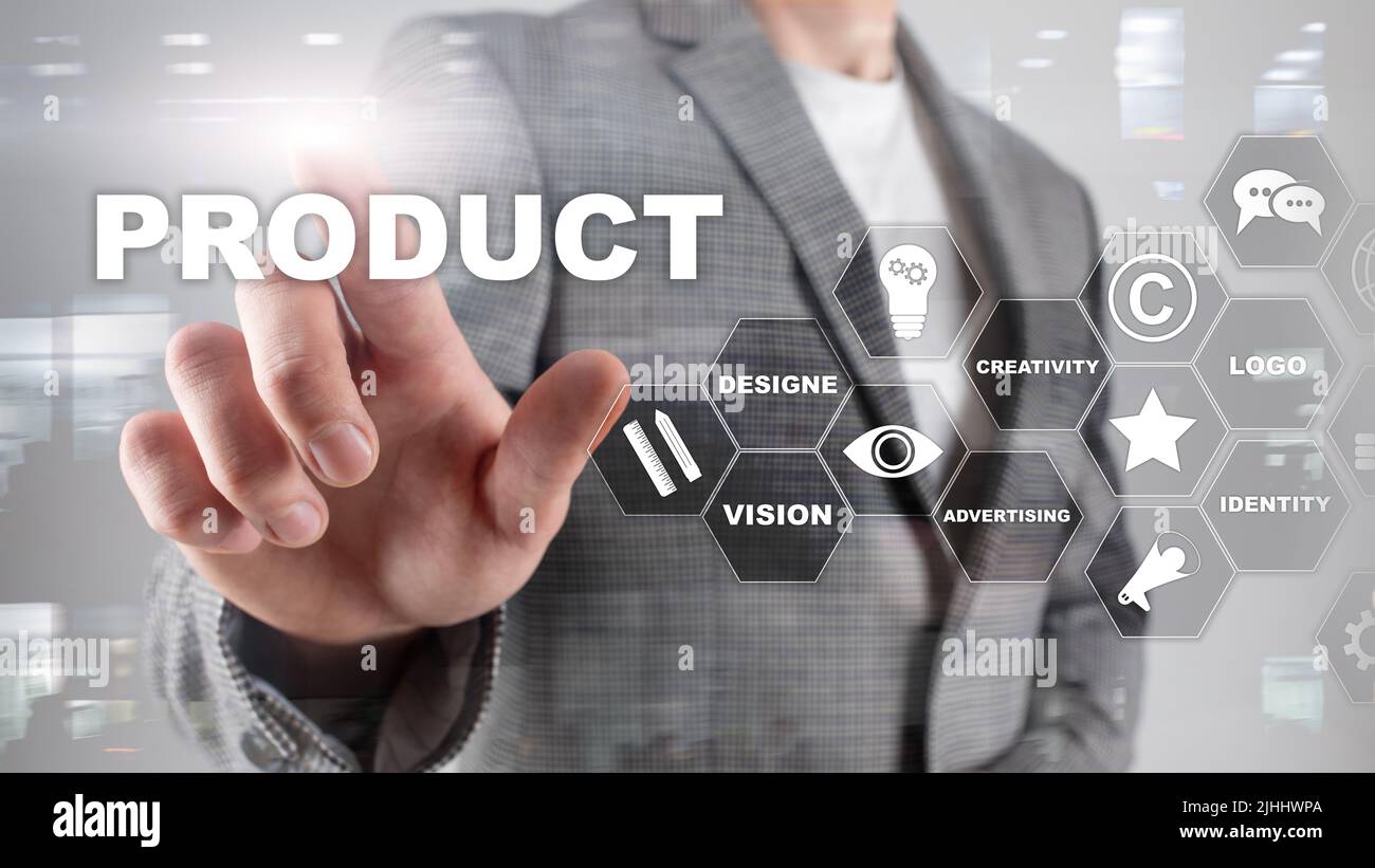 Business Product Promotion Design Concept. Double exposure background ...