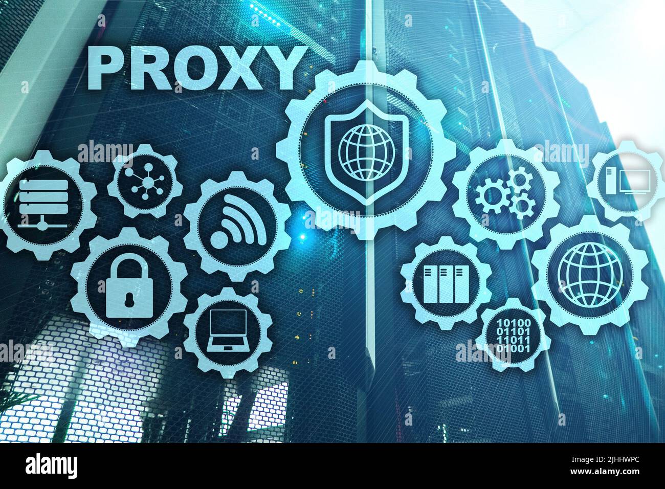Proxy Server Cyber Security Concept Of Network Security On Virtual