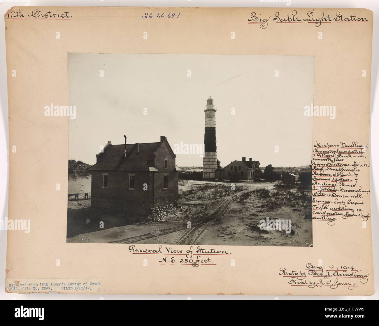 Misc - Big Sable. Big Sable Light Station, Michigan. General view of ...