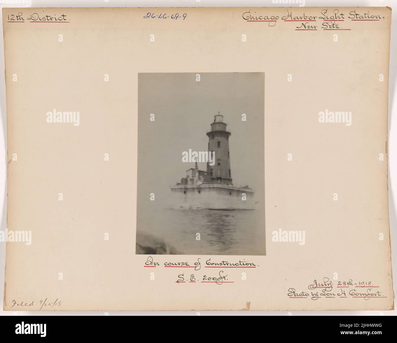 Misc - Chicago. Chicago Harbor Light Station (new site), Illinois. In ...