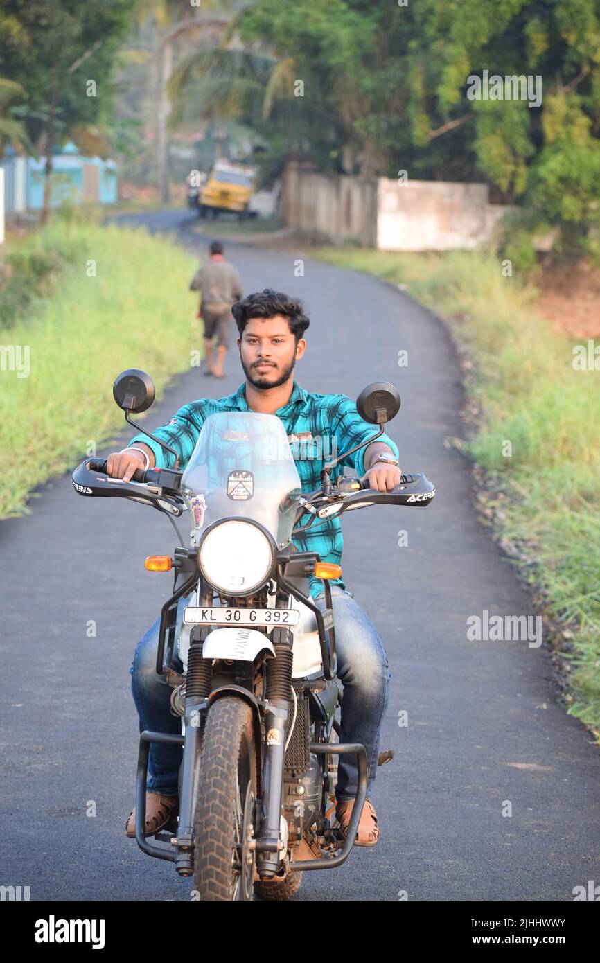Motorcycle indian man hi-res stock photography and images - Alamy