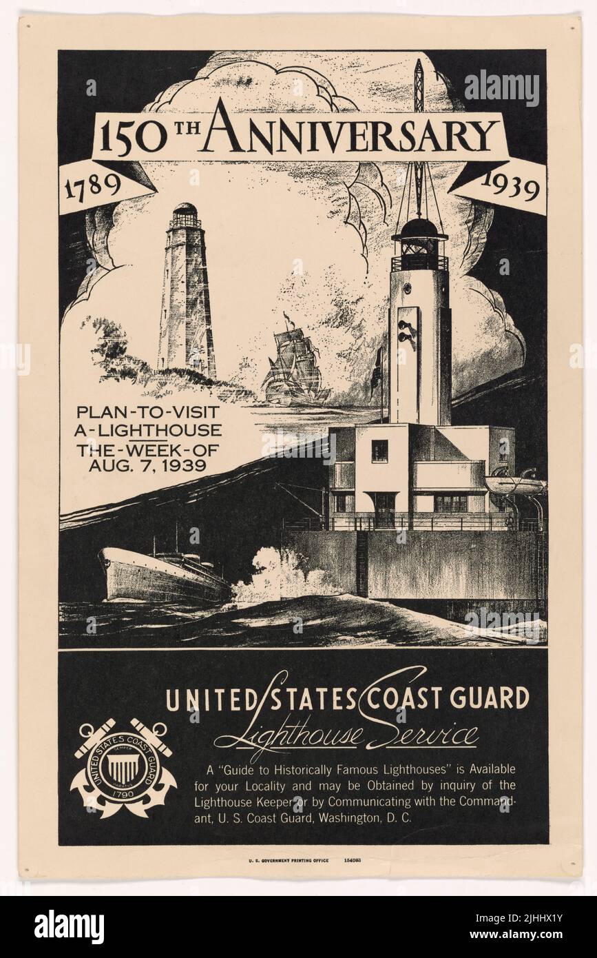 Misc - Other. 150th Anniversary, 1789-1939. Plan to visit a ligthouse ...