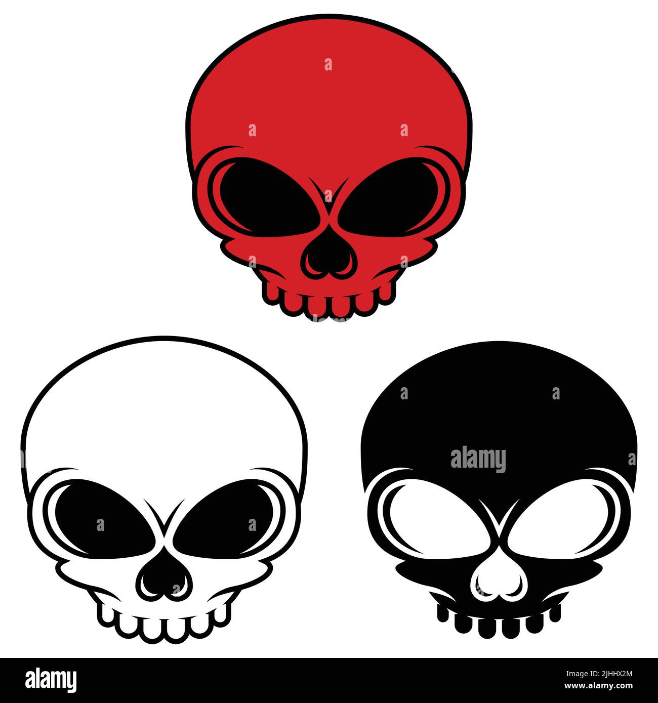Skull vector design in cartoon style Stock Vector Image & Art - Alamy