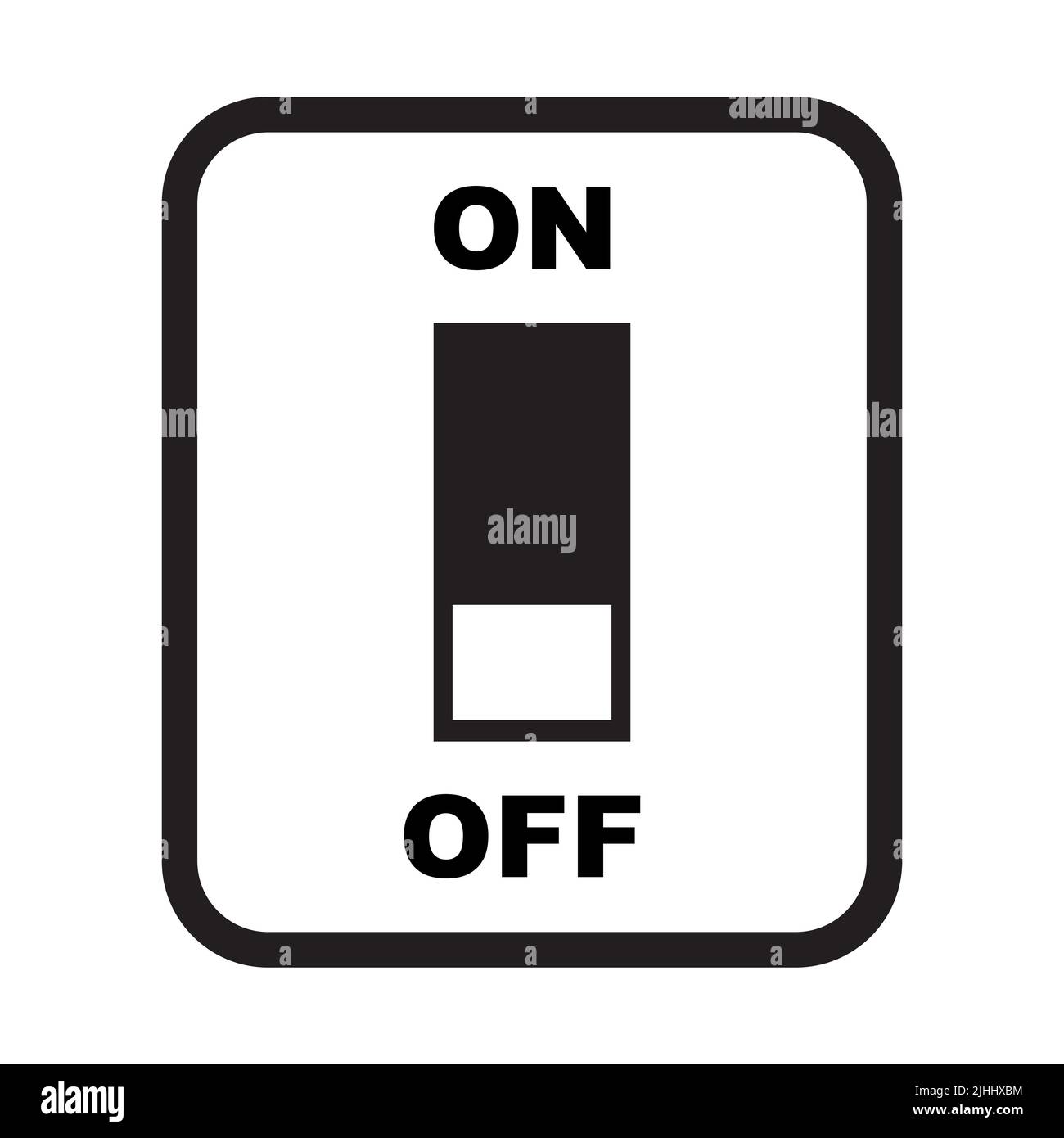 Electric switch icon vector. Power off linear style sign toggle switch ...