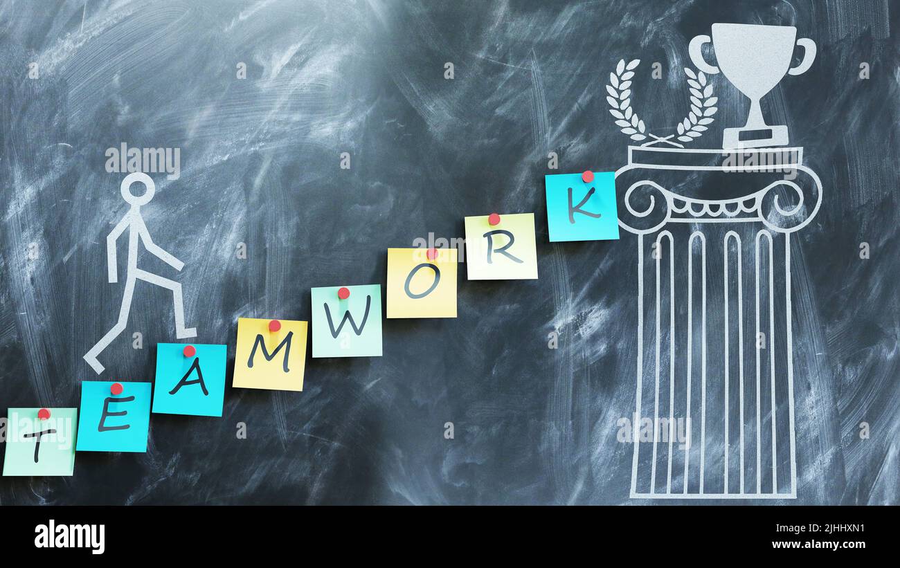 Teamwork make steps to success, wealth and prosperity in personal and ...