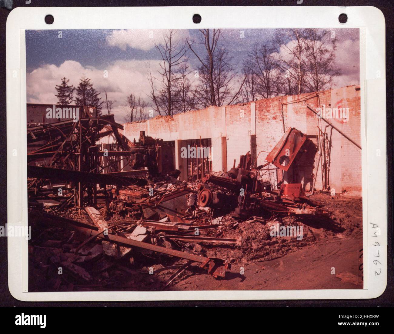 Strategic Bombing Wrecks Henschel Aero Engine Works. After Two Attacks ...