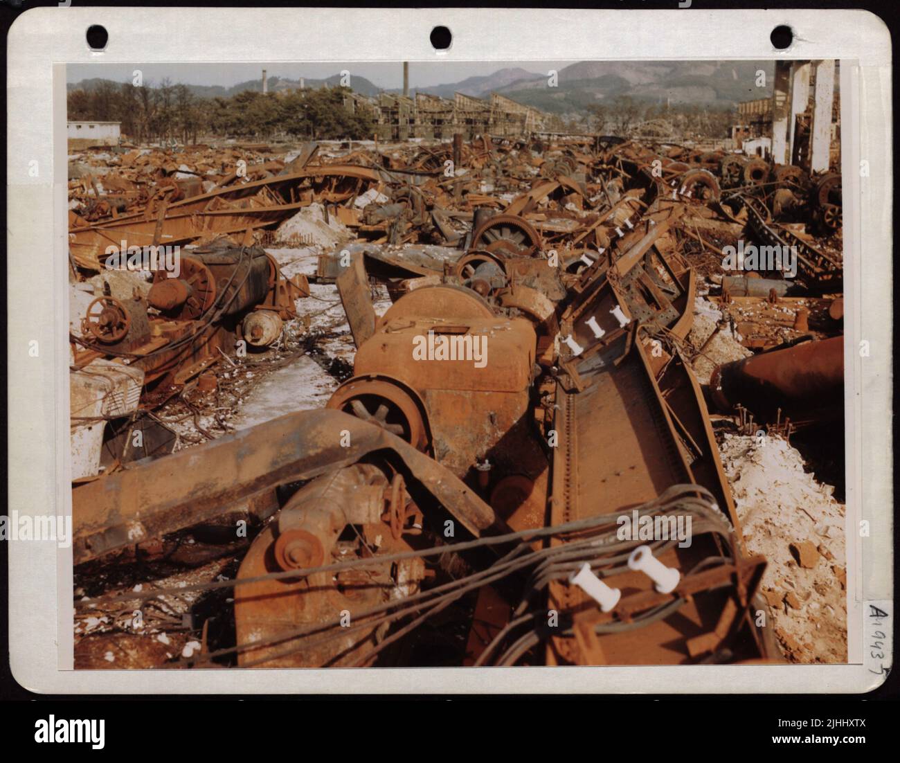 View Of Wrecked And Rusted Japanese Machinery At Nagasaki, Japan ...