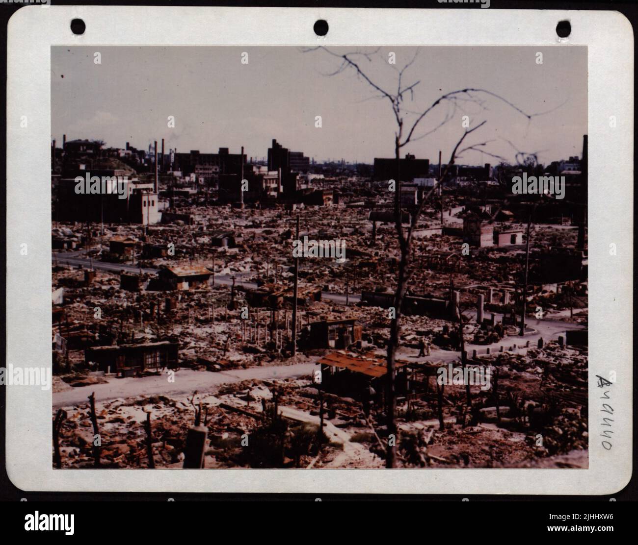 View Of Hiroshima, Japan, Showing Atomic Bomb Destruction, 1945 Stock ...